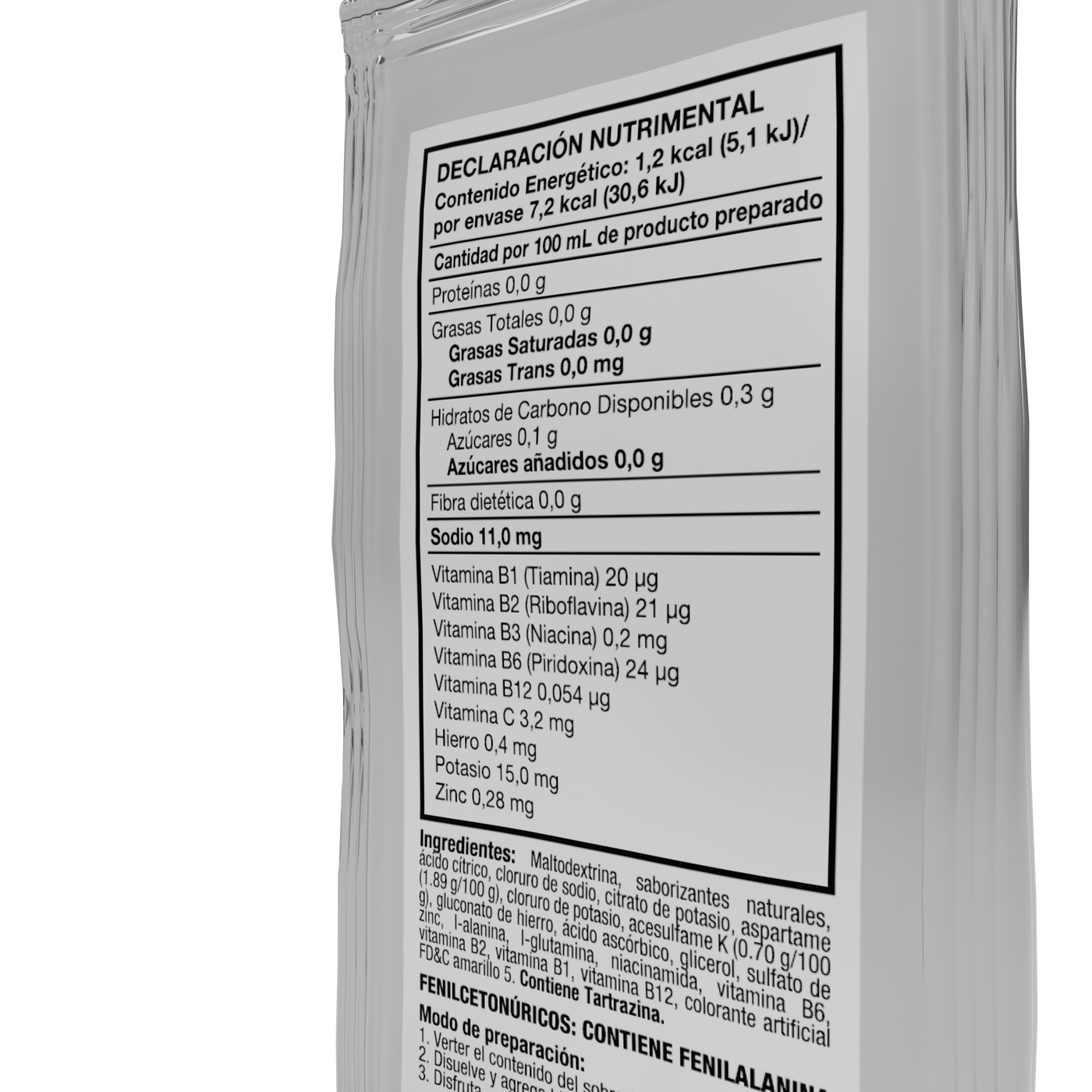 Caja con 500 sobres de 600 ml