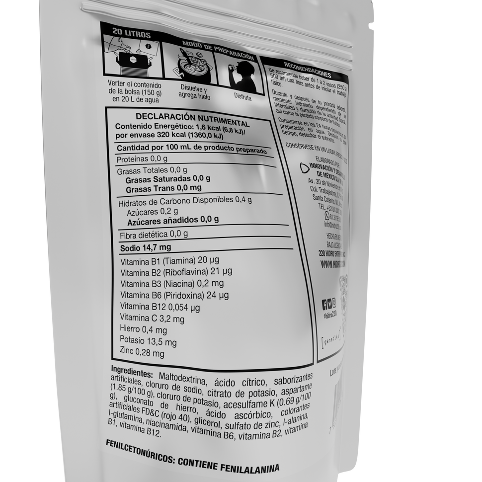 24 Sobres de 20L – Surtido de sabores – Hidro 220